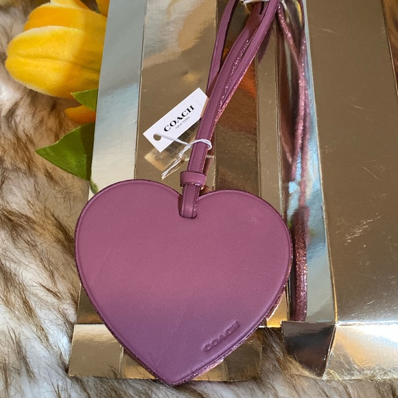 Coach | Other | Nwt Coach Purple Heart Bag Tag | Poshmark